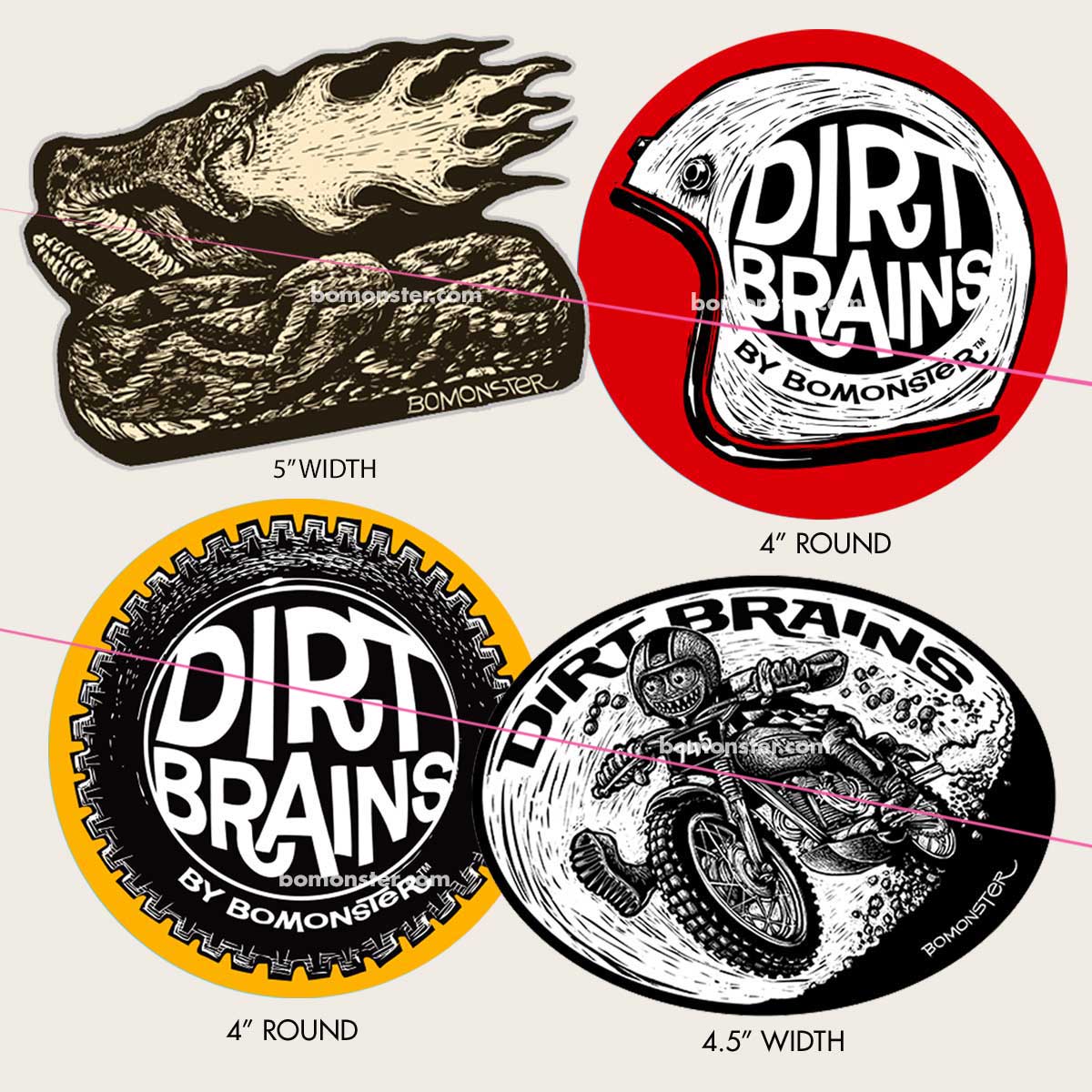 Dirt Bike Motorcycle Sticker Blast (#16) 4 Sticker Combo – BOMONSTER