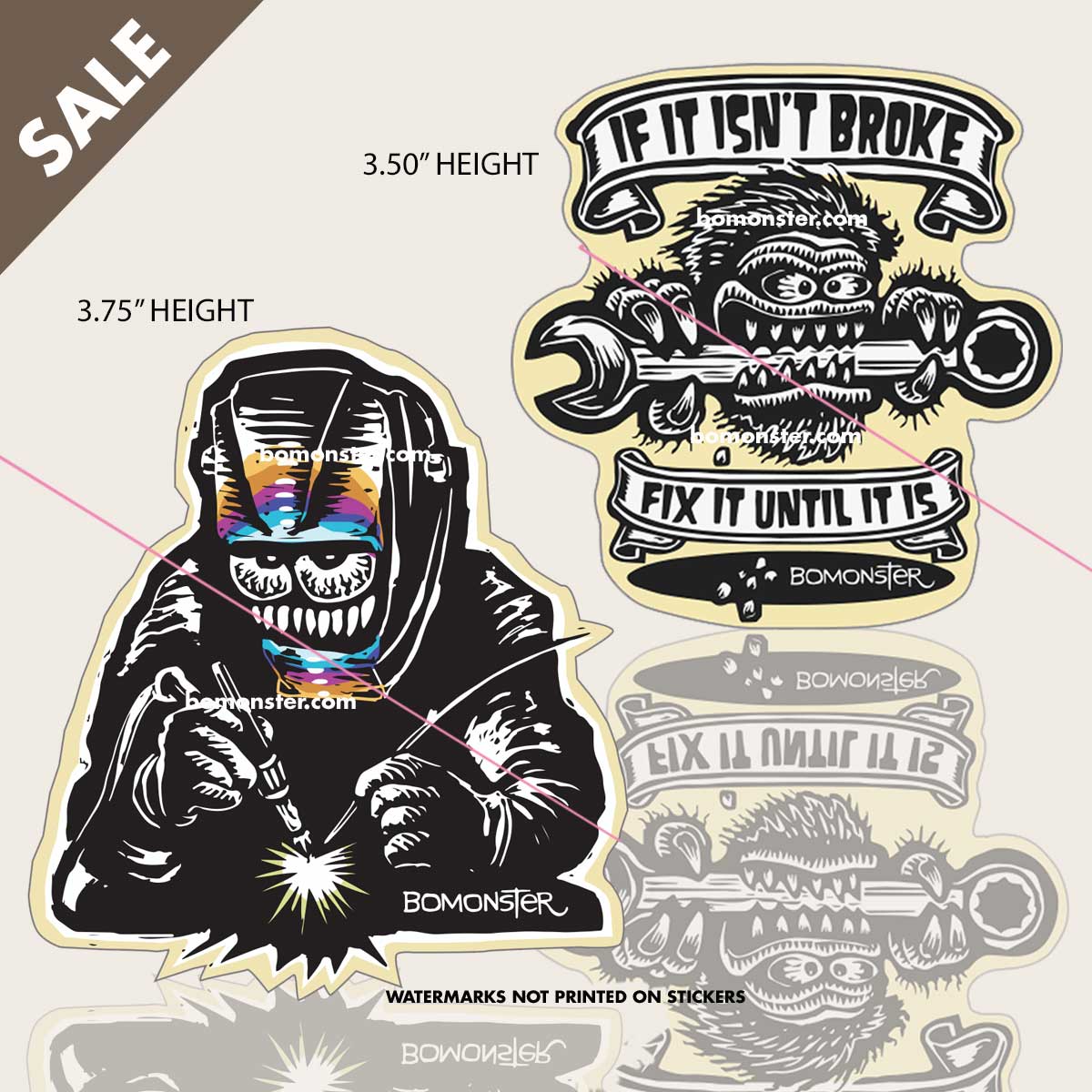 TIG Welding & Garage Monster 2 Sticker Combo – BOMONSTER