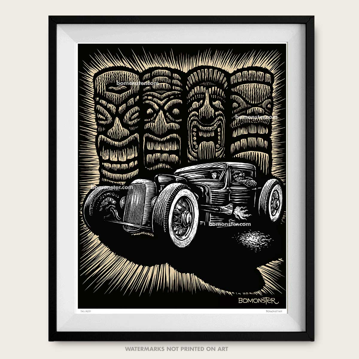 TIKI ROD RAT ROD ART PRINT – BOMONSTER